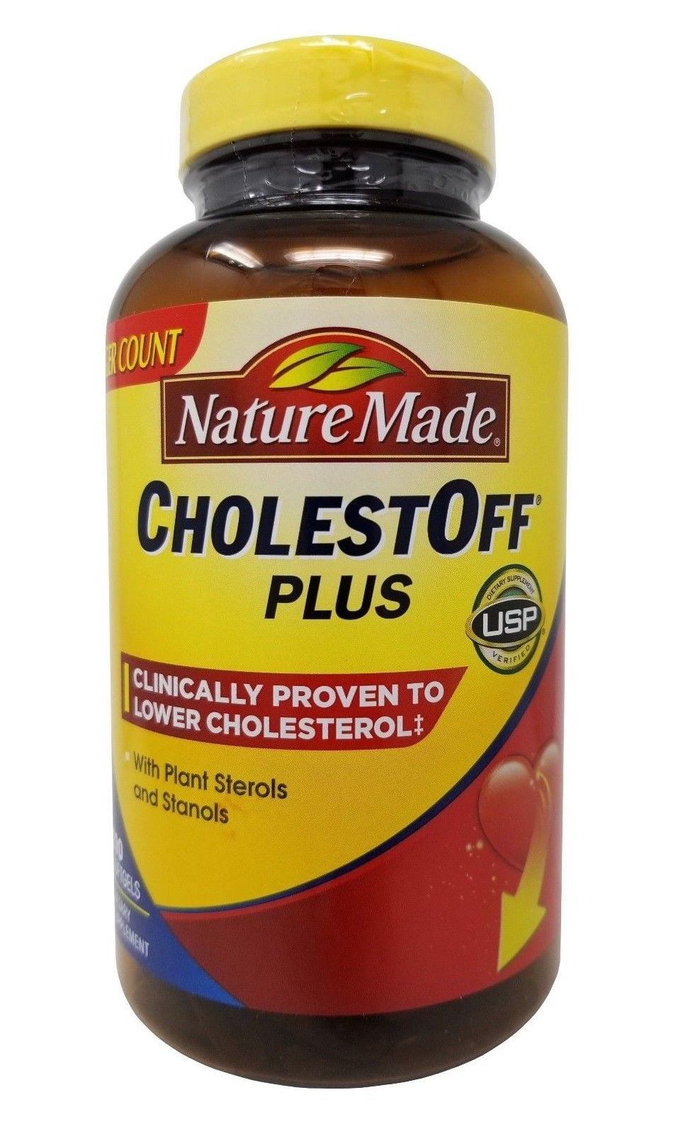 Nature Made CholestOff Plus, 450mg Plant Sterols Dietary Supplement ...