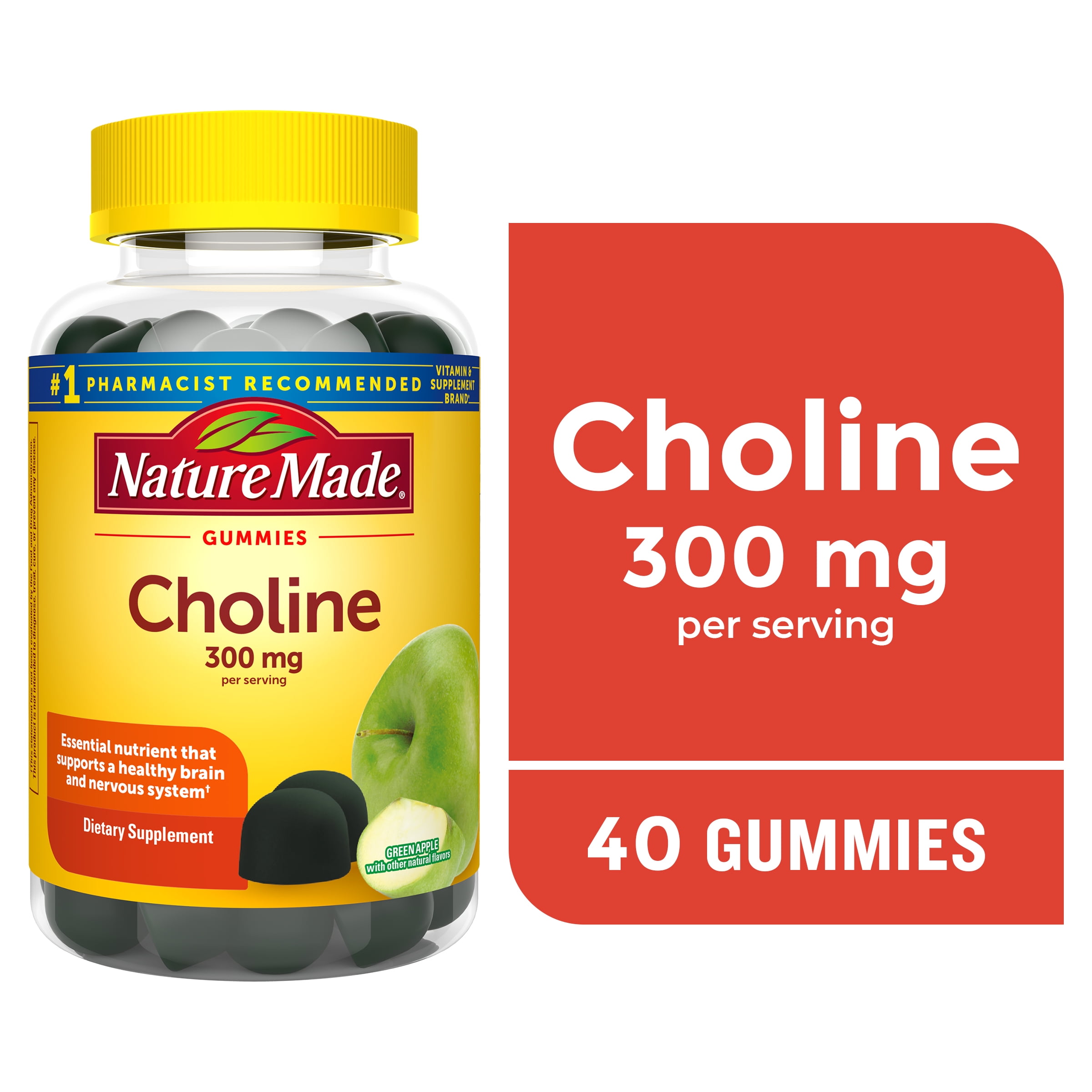 Nature Made Choline Vegan Gummies, Choline Supplements for Liver ...