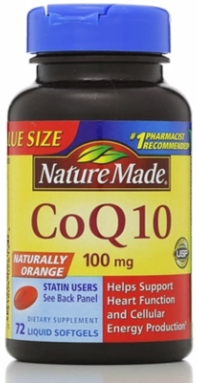 Nature Made CoQ10 100 mg Softgels, 72 ea (Pack of 4) - Walmart.com