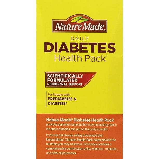 Nature Made Diabetes Health Pack, 60 Packets - Walmart Business Supplies