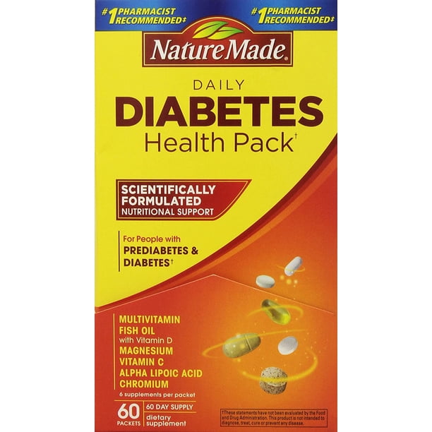 Nature Made Diabetes Health Pack, 60 Packets - Walmart Business Supplies