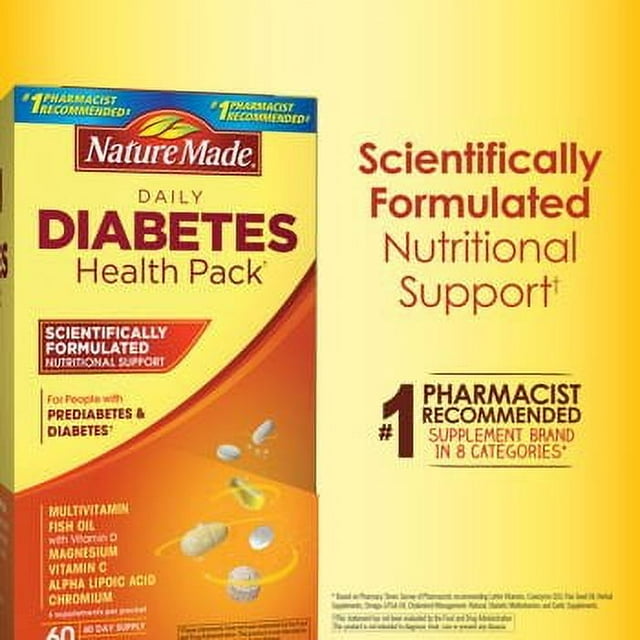 Nature Made Daily Diabetic Multivitamin Supplements, 60 Packets ...