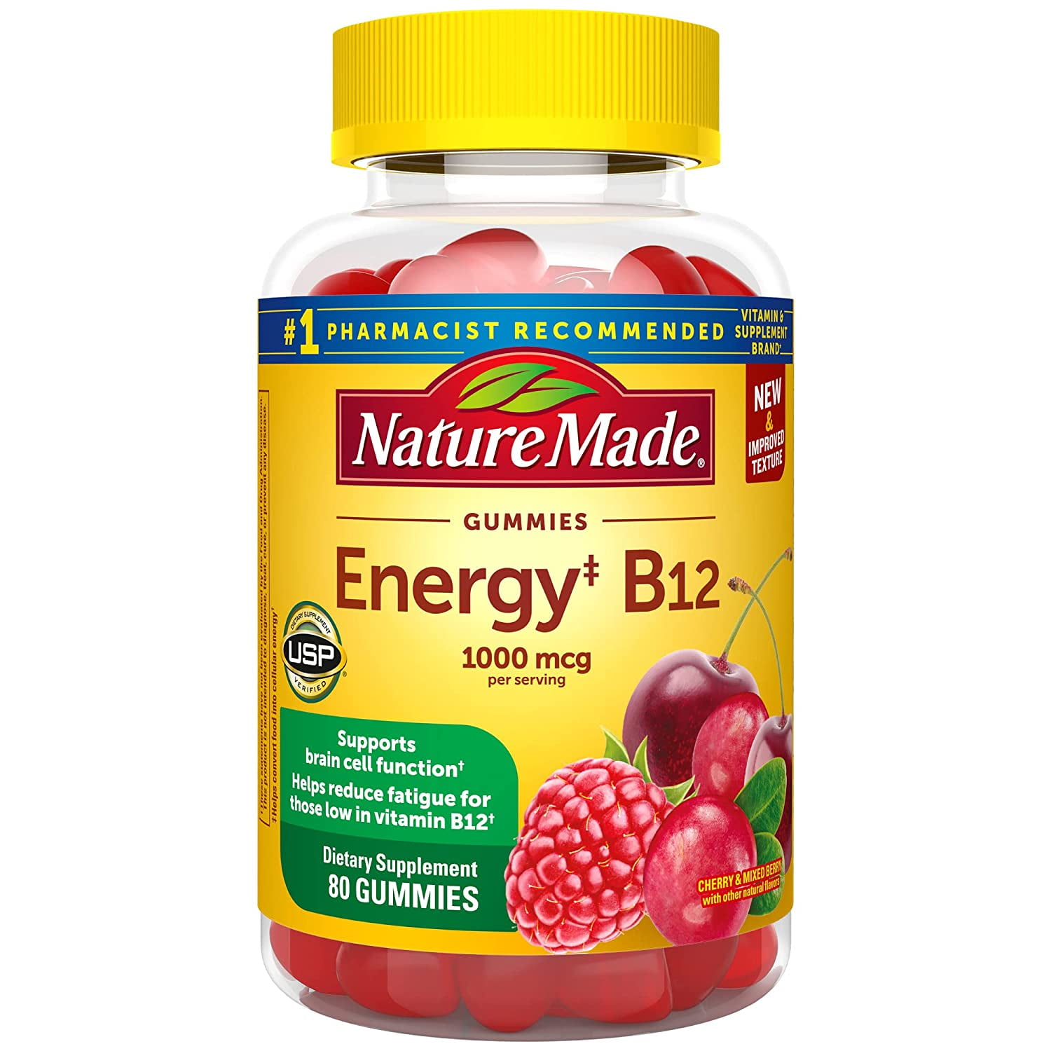 Nature Made Energy B12 1000 mcg, Dietary Supplement for Energy ...