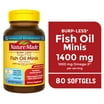 Healthy One Triple Strength Omega 3 Fish Oil 1000mg with 400mg EPA, 300mg DHA, Burpless, 60 Gel ...