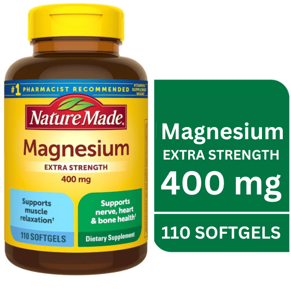 Nature Made Extra Strength Magnesium Oxide 400 mg, 110 Softgels, 110 ...