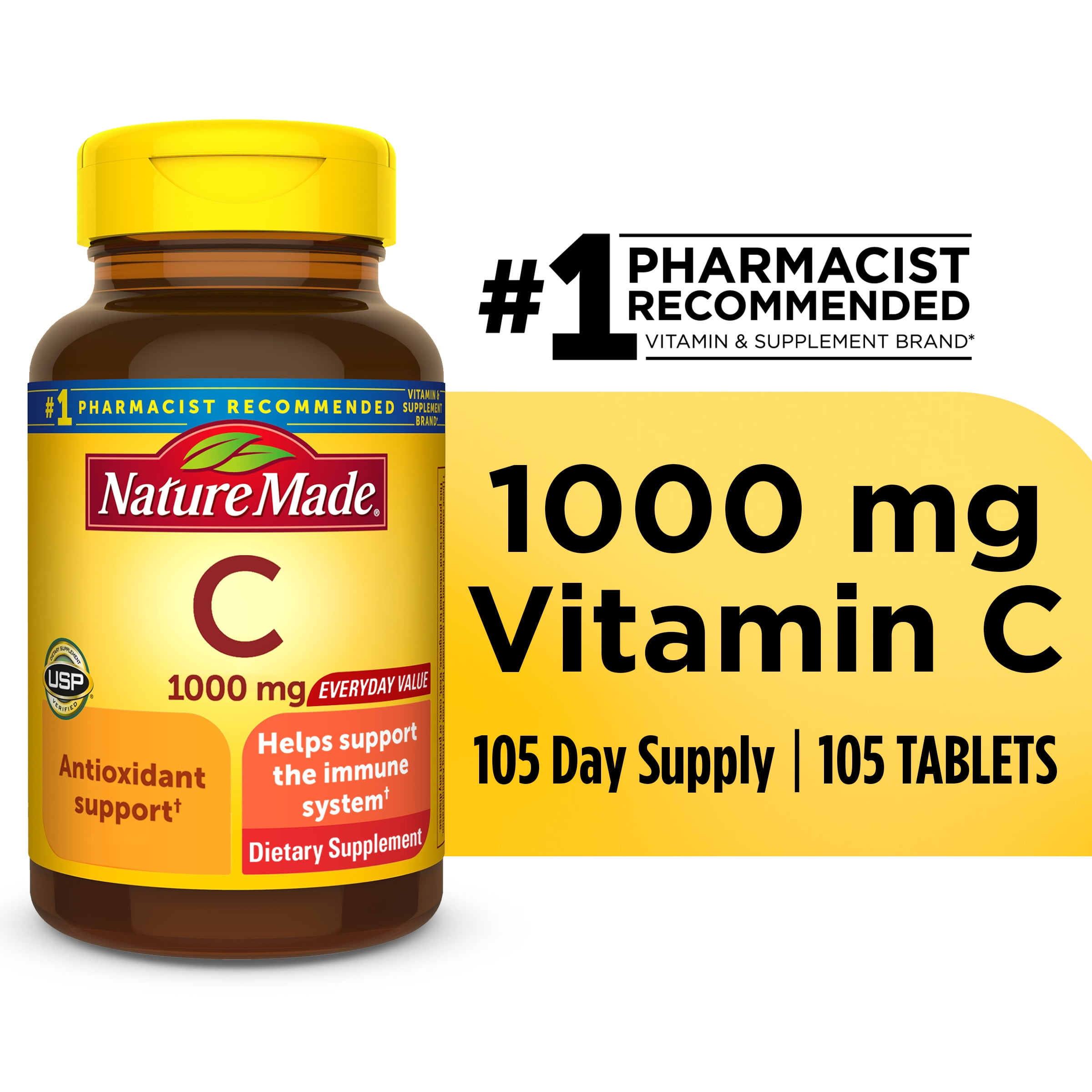 Nature Made Extra Strength Vitamin C 1000 mg Tablets, Dietary ...
