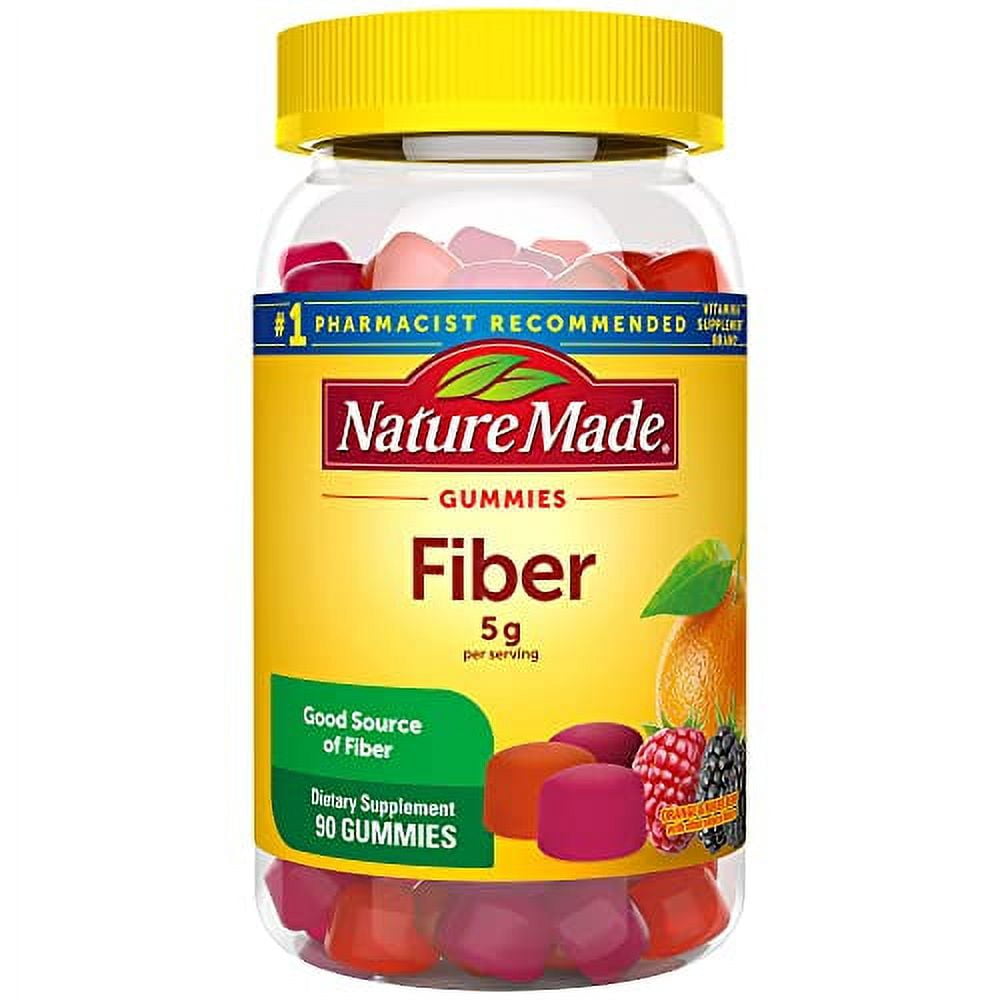 Nature Made Fiber Gummies .. 5 g per Serving, .. Fiber Supplement for ...