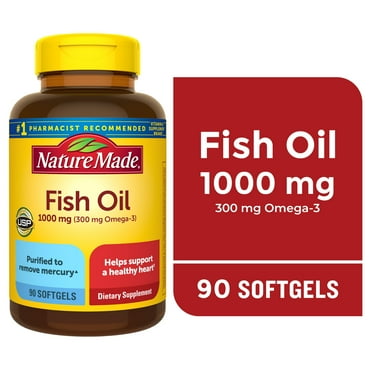 Nature's Truth Fish Oil 2000mg, 60 Capsules, Omega 3, EPA & DHA, Lemon ...