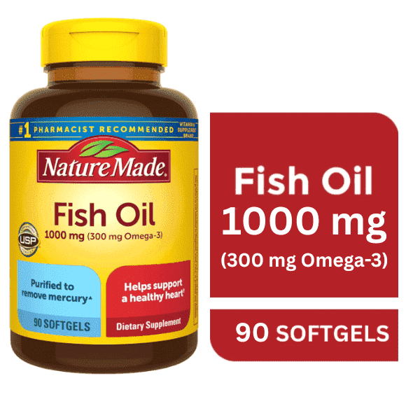 Nature Made Fish Oil 1000 mg Softgels, Fish Oil Supplements, 90 Count ...