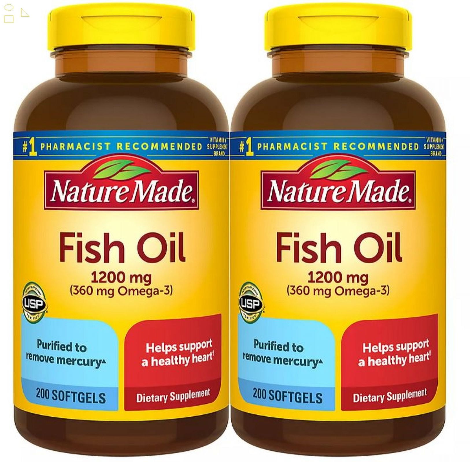 Nature Made Fish Oil 1200 Mg., 400 Softgels | Omega-3 EPA And DHA ...