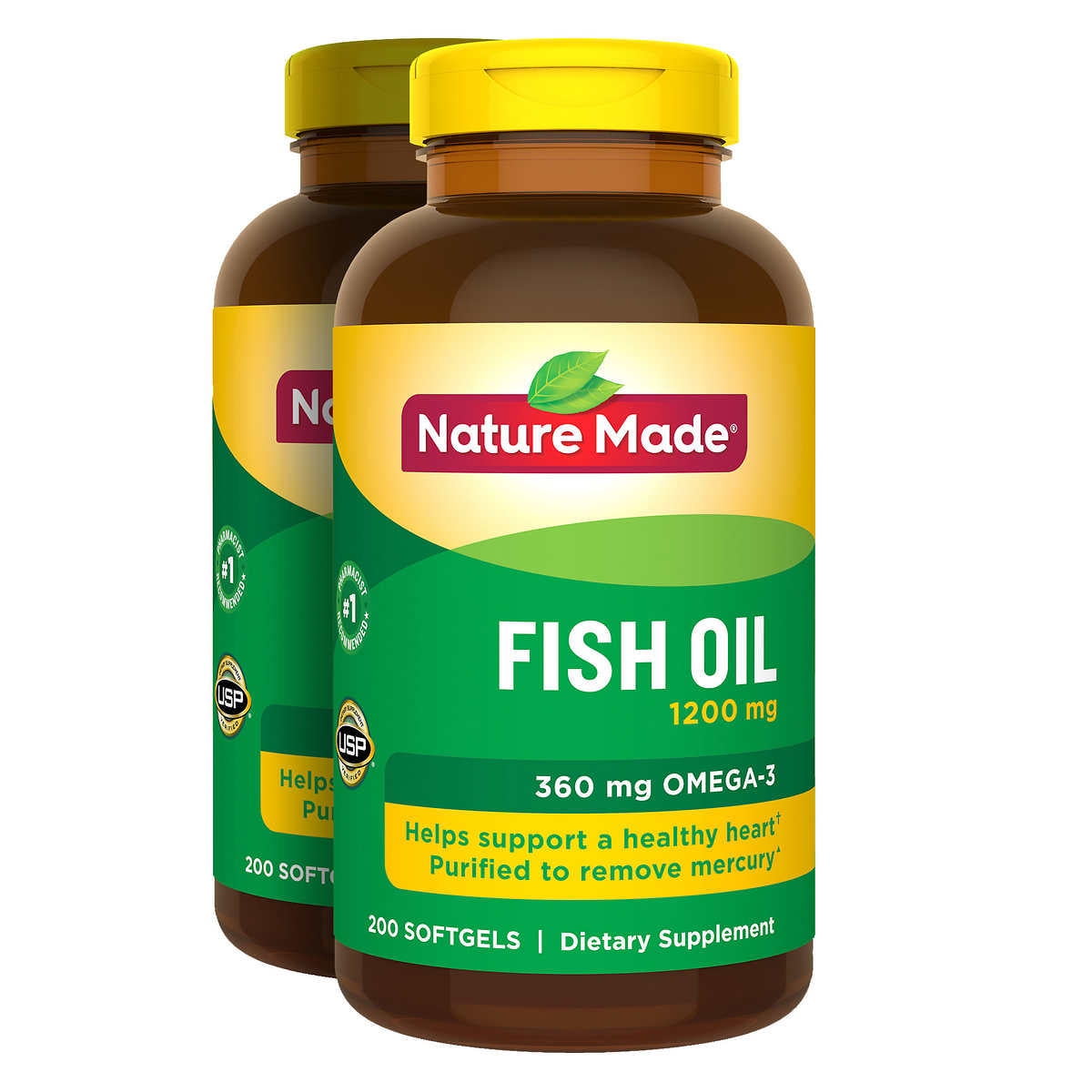Nature Made Fish Oil 1200 mg., 400 Softgels - Walmart.com