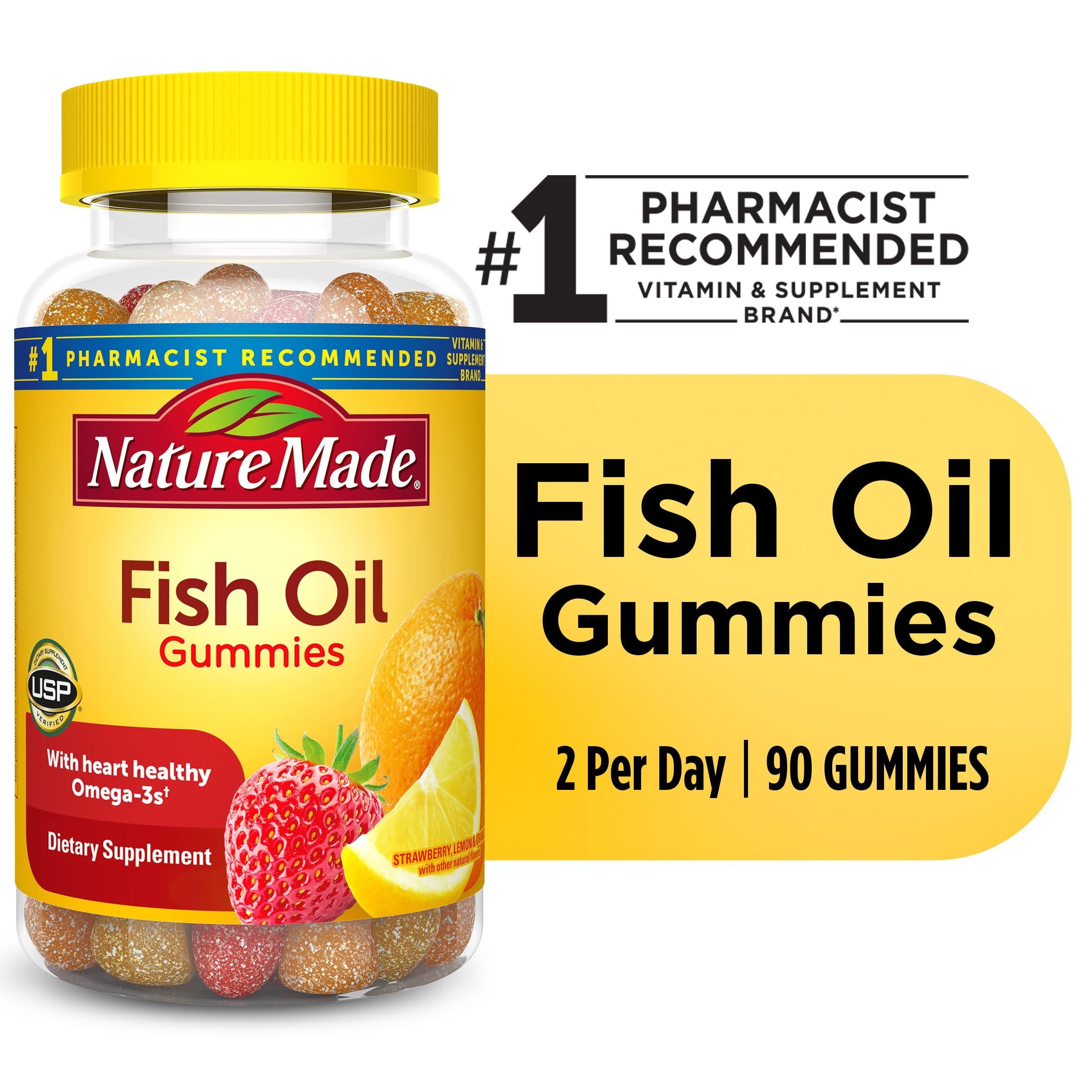 Nature Made Fish Oil Gummies, Omega 3 Fish Oil Supplements, 90 Count ...