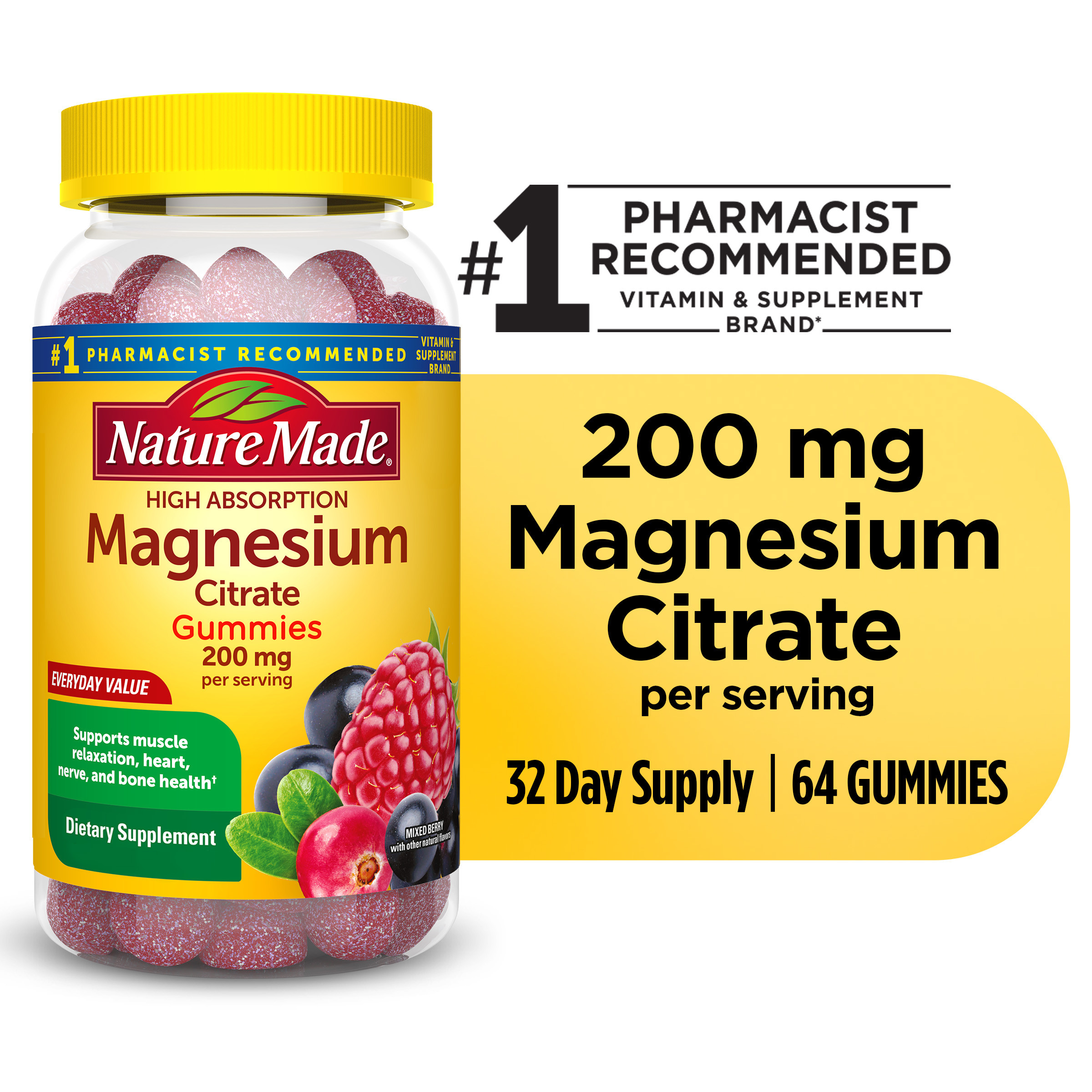 Nature Made Magnesium 250 mg Tablets 100 ea (Pack of 4) - Walmart.com