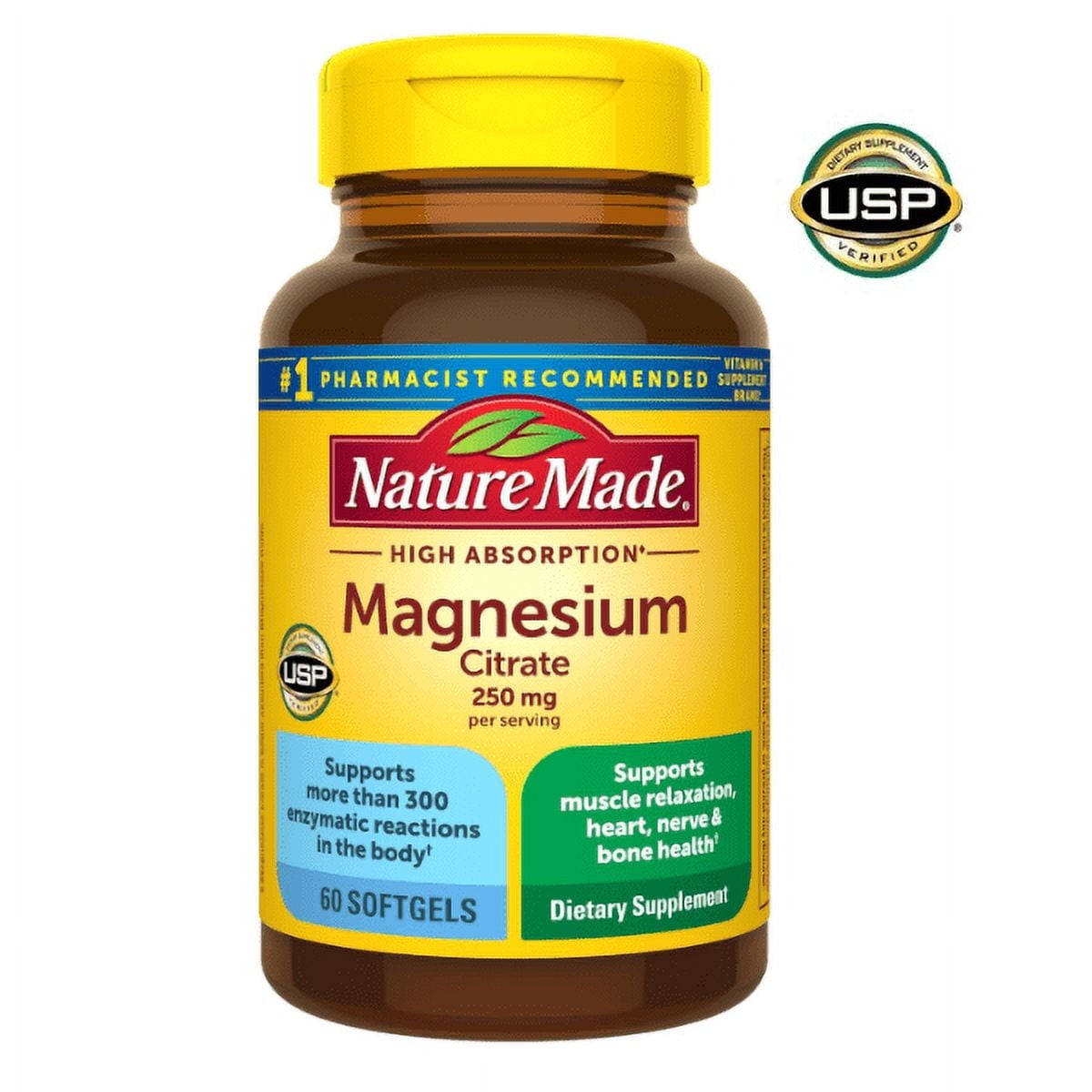 Nature Made High Absorption Magnesium Citrate Dietary Supplement for ...