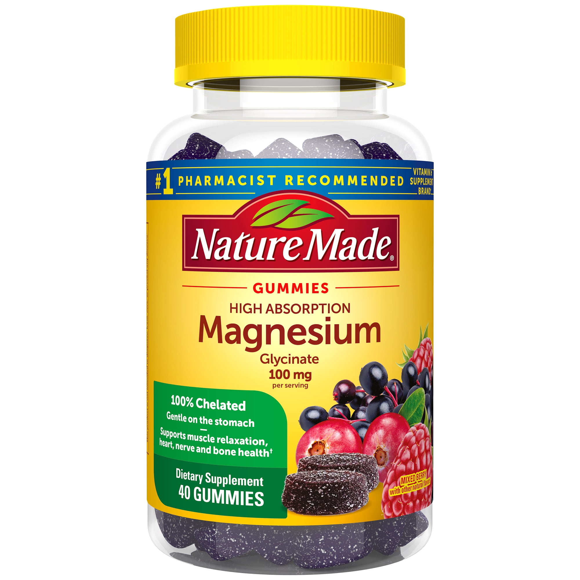 Nature Made High Absorption Magnesium Glycinate Bone & Heart Support ...
