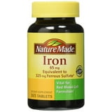 Nature Made Iron Supplement 65 mg 365 Tablets - 2 Pack - Walmart.com