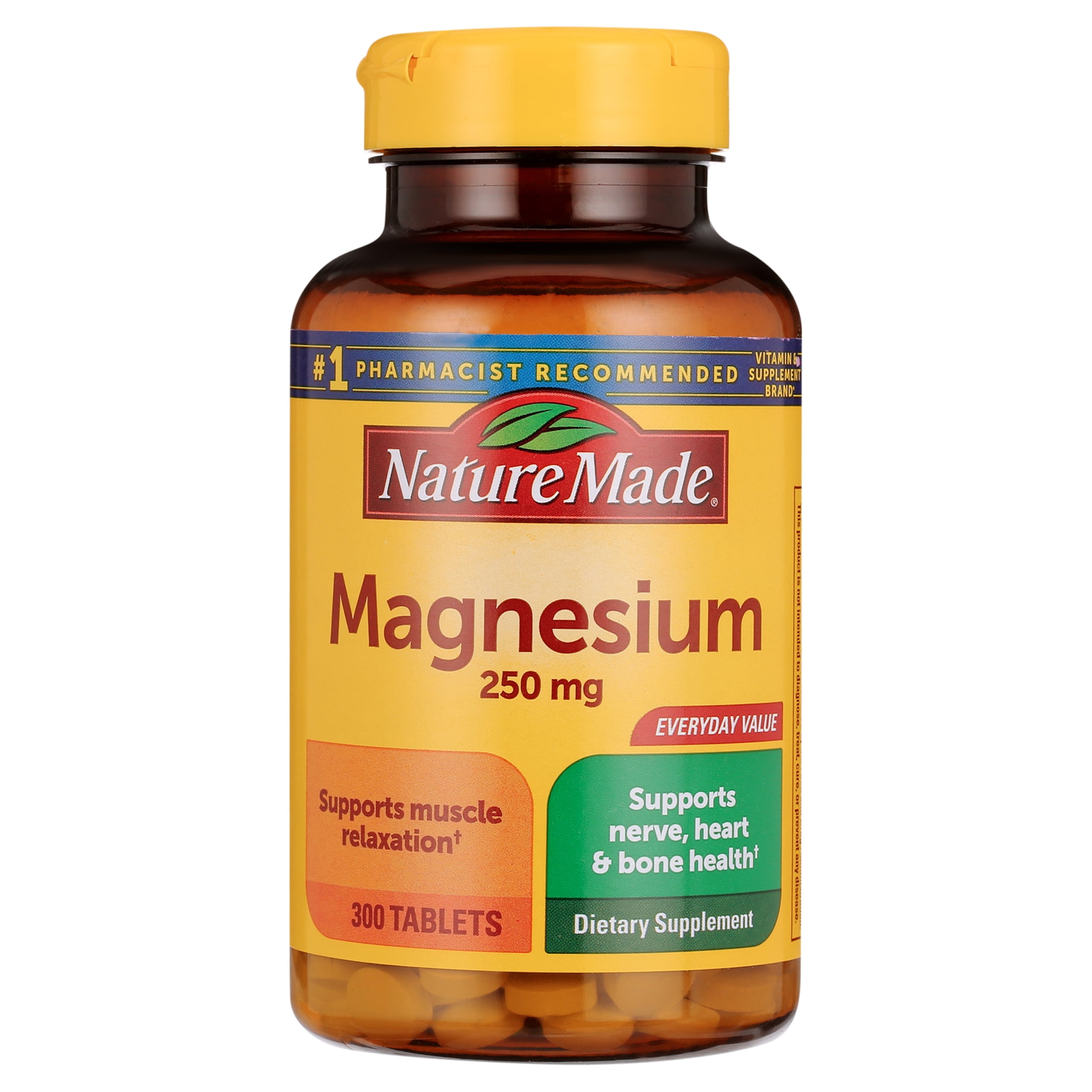 Nature Made Magnesium Oxide 250 mg Tablets, Dietary Supplement, 300 ...