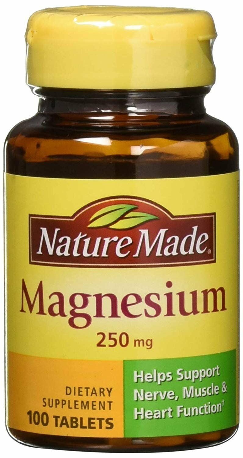 Nature Made Magnesium Supplement, Support Heart Function, 100ct, 4-Pack ...