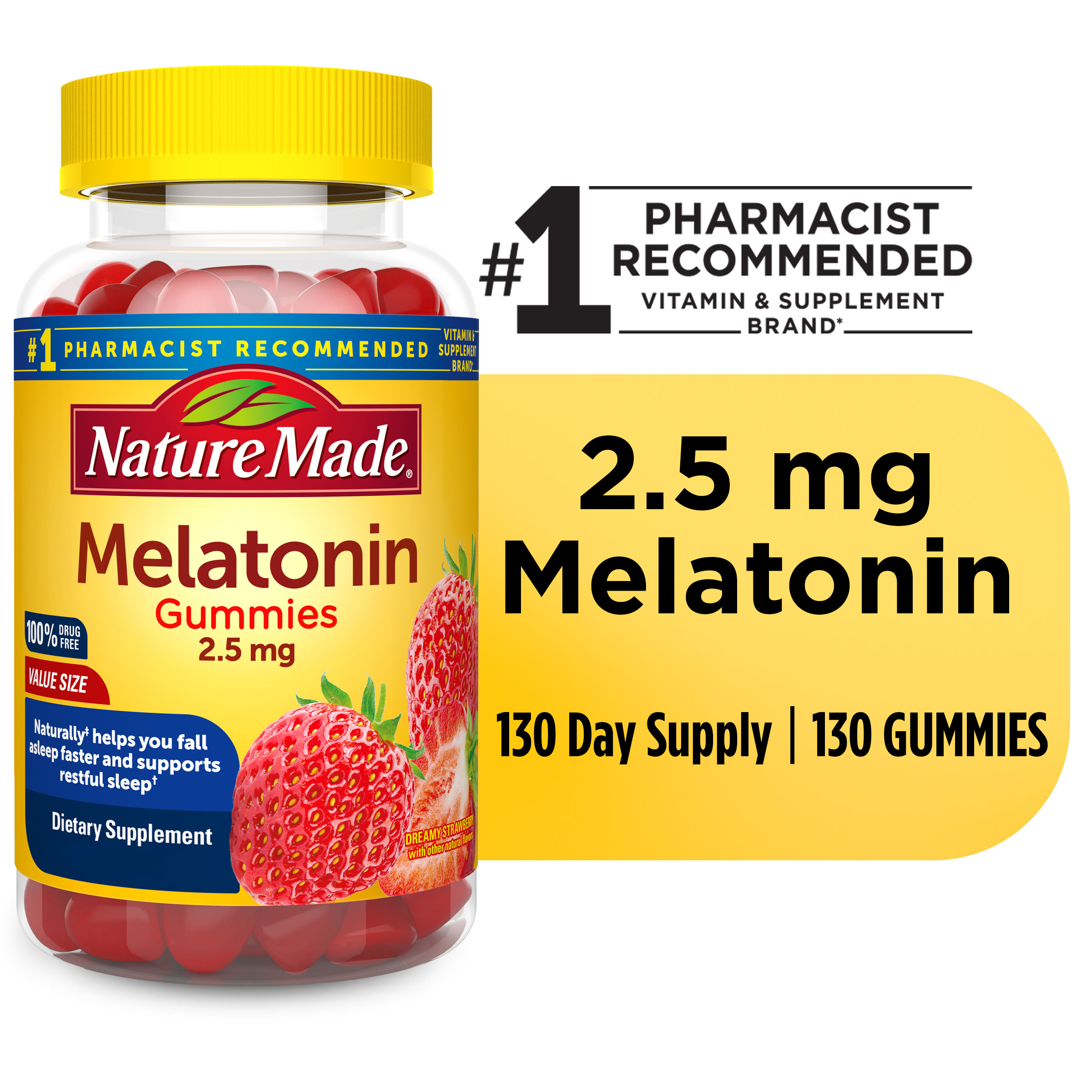 Nature Made Melatonin 5 mg Tablets 90 ea (Pack of 4) - Walmart.com