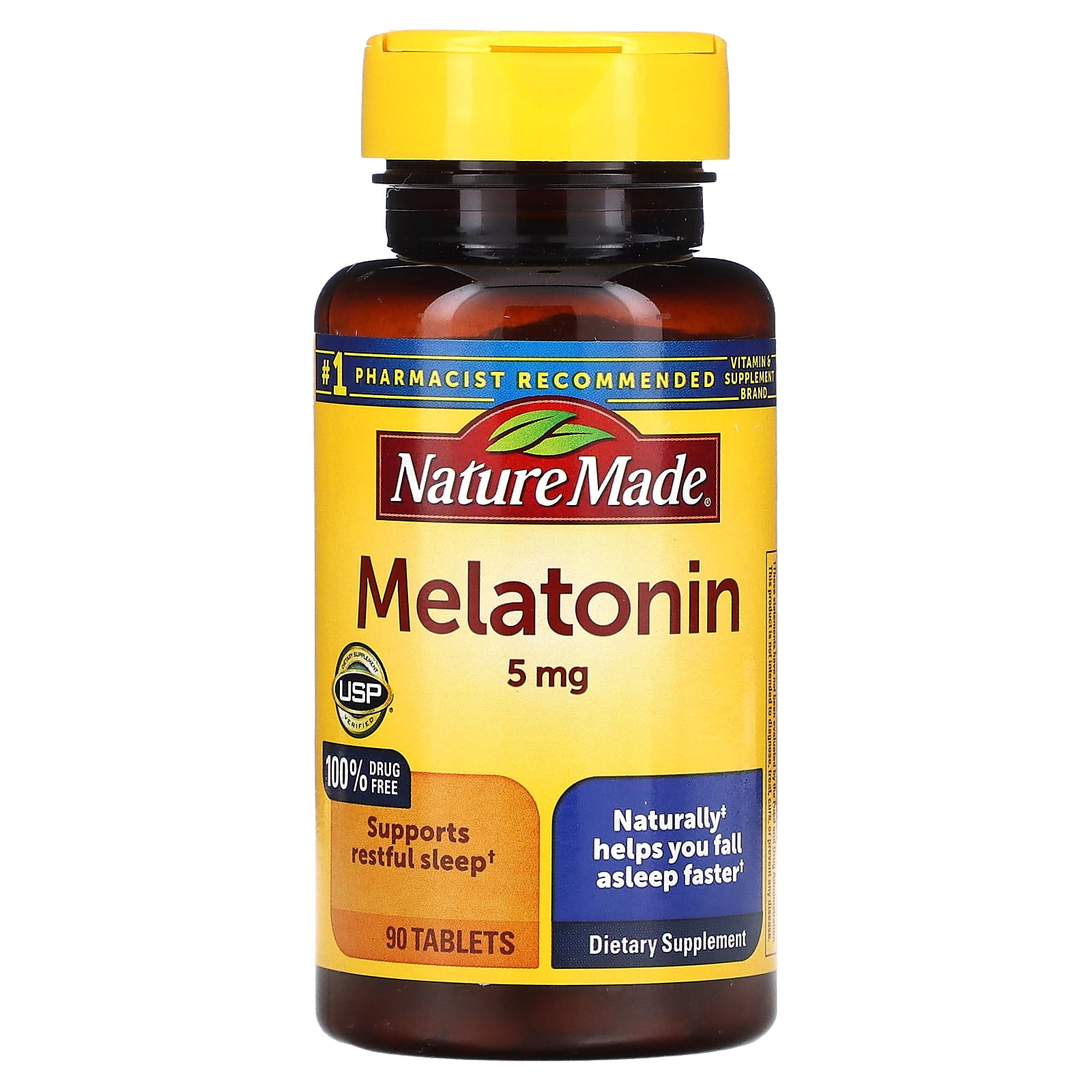 Nature Made, Melatonin, 5 mg, 90 Tablets - Walmart.com