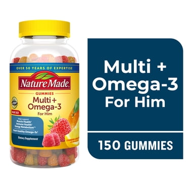 Nature Made Multivitamin for Him with Omega-3, Mens Multivitamins for ...