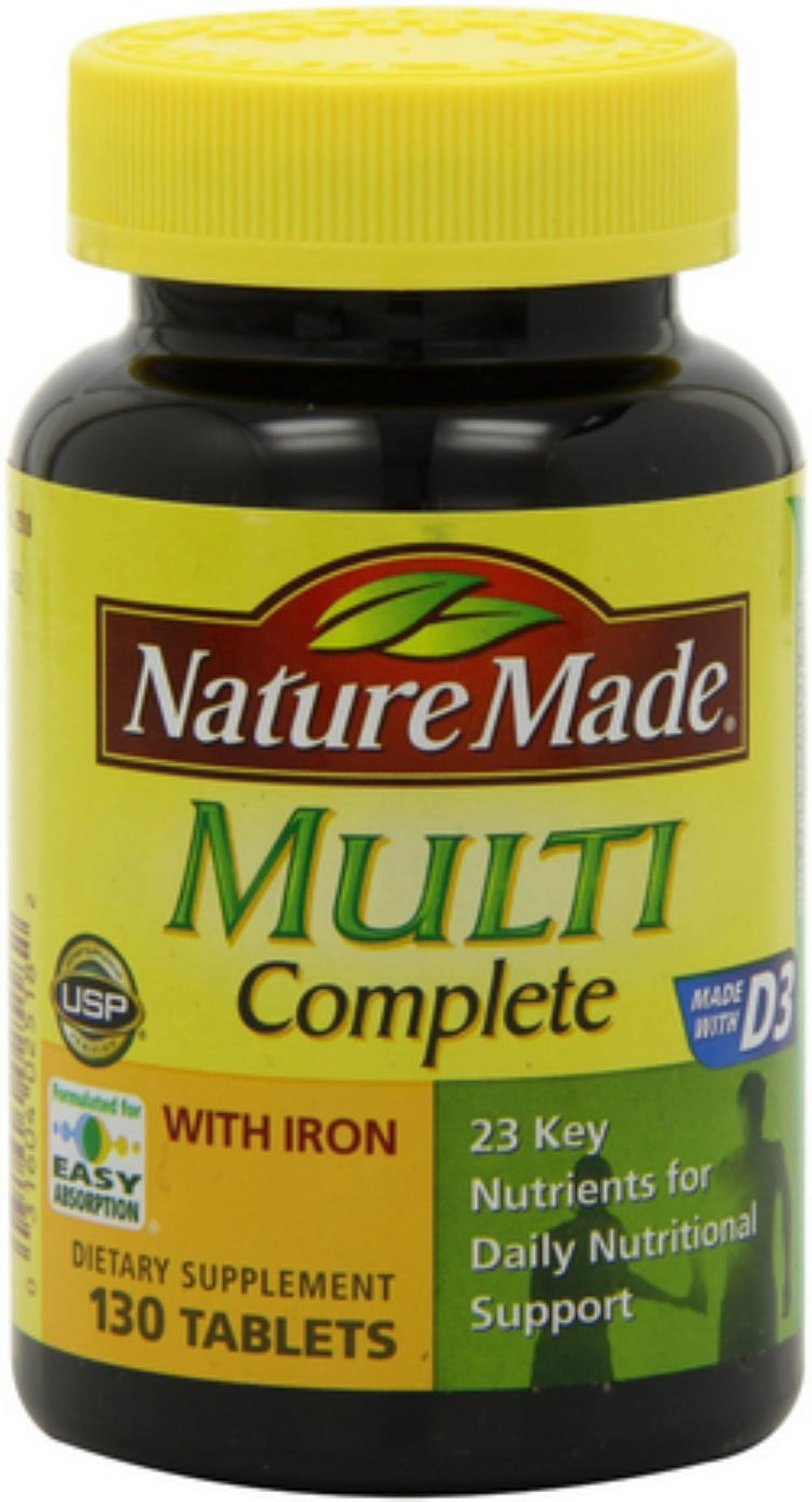 Nature Made Daily Multiple Complete Tablets, 130 ea (Pack of 2 ...
