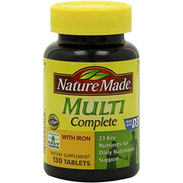 Nature Made Multi Complete Tablets 130 ea (Pack of 5) - Walmart.com