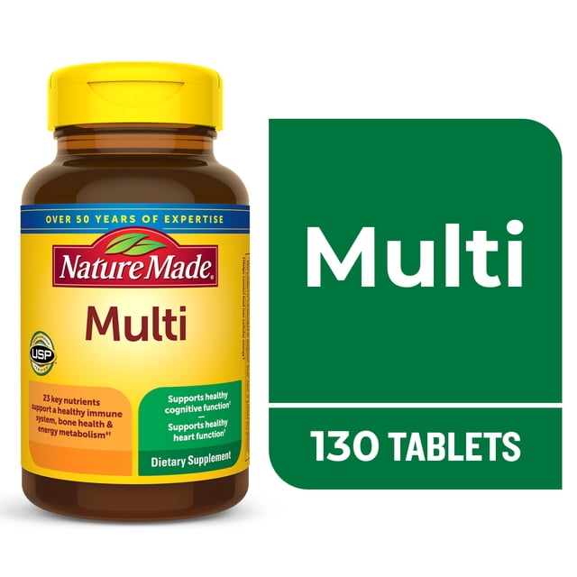 Nature Made Multi Complete Daily Vitamins, 130 Tablets - Walmart ...
