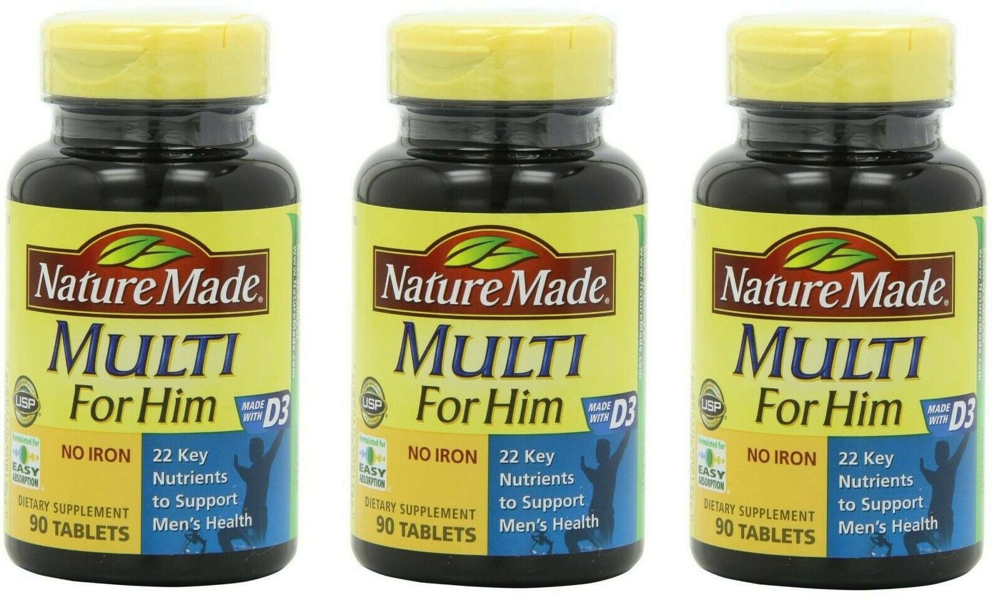 Nature Made - Multi For Him, Multivitamin, 90 Tablets, Men's Health - 3 ...