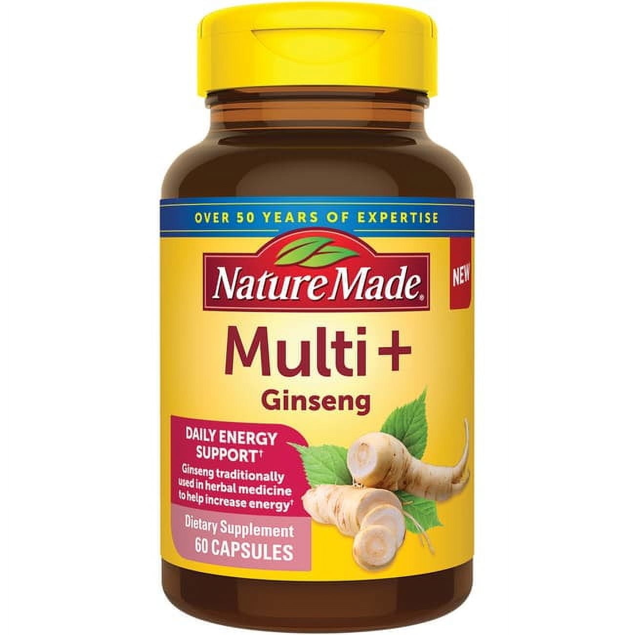 Nature Made Multi Ginseng Complete Natural Vitamins for Daily Energy ...