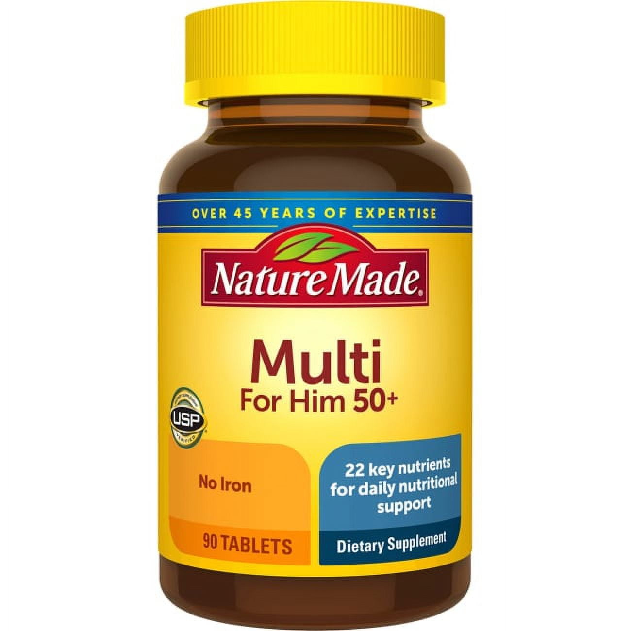 Nature Made Multi for Him 50+ Dietary Supplement Tablets 90 ea ...
