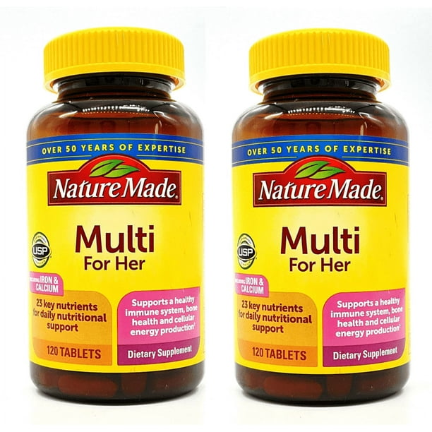 Nature Made MultiVitamin for Her - Women Dietary Supplement - 120 ...