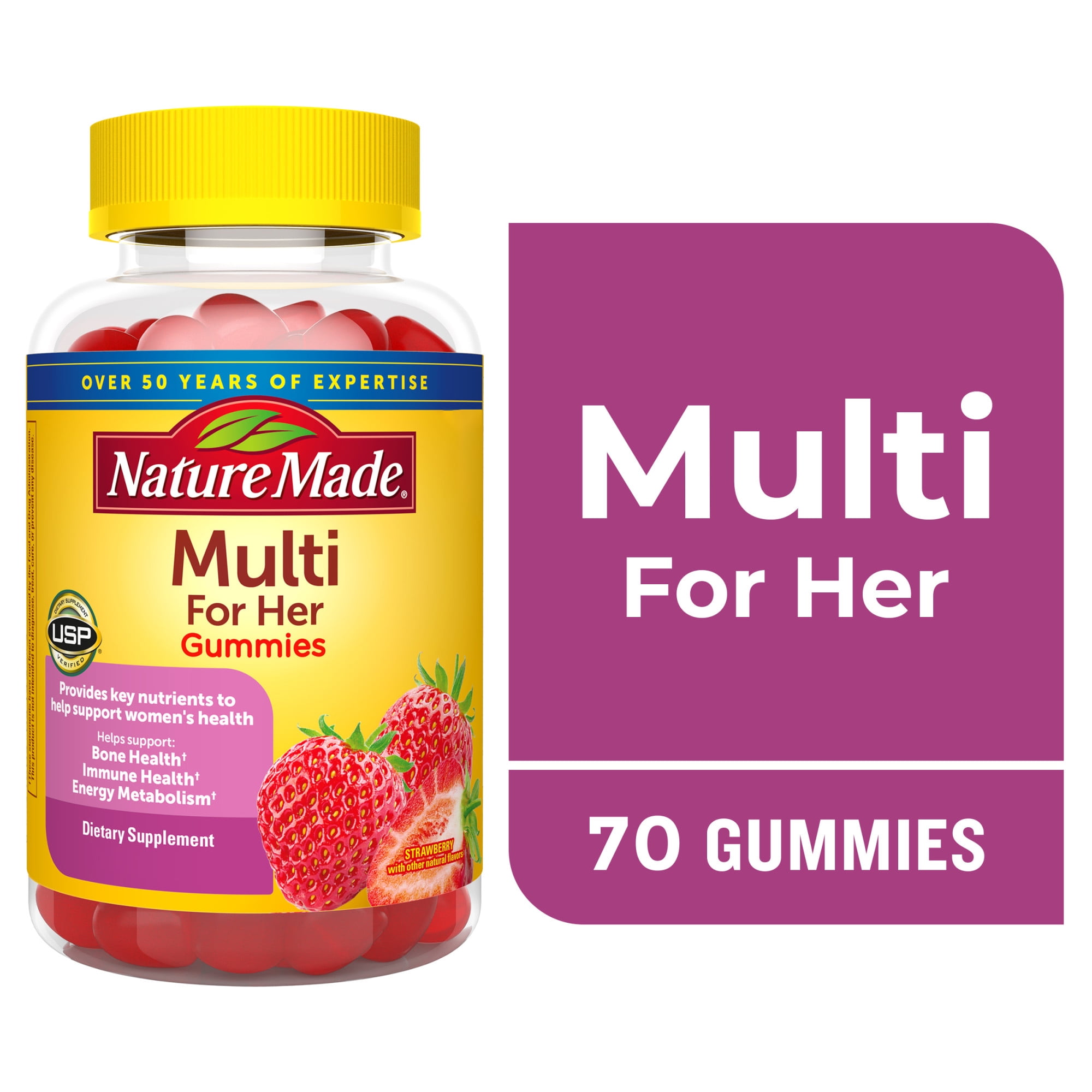Nature Made Adult Women's Multivitamin Gummies, 70 Count - Walmart.com