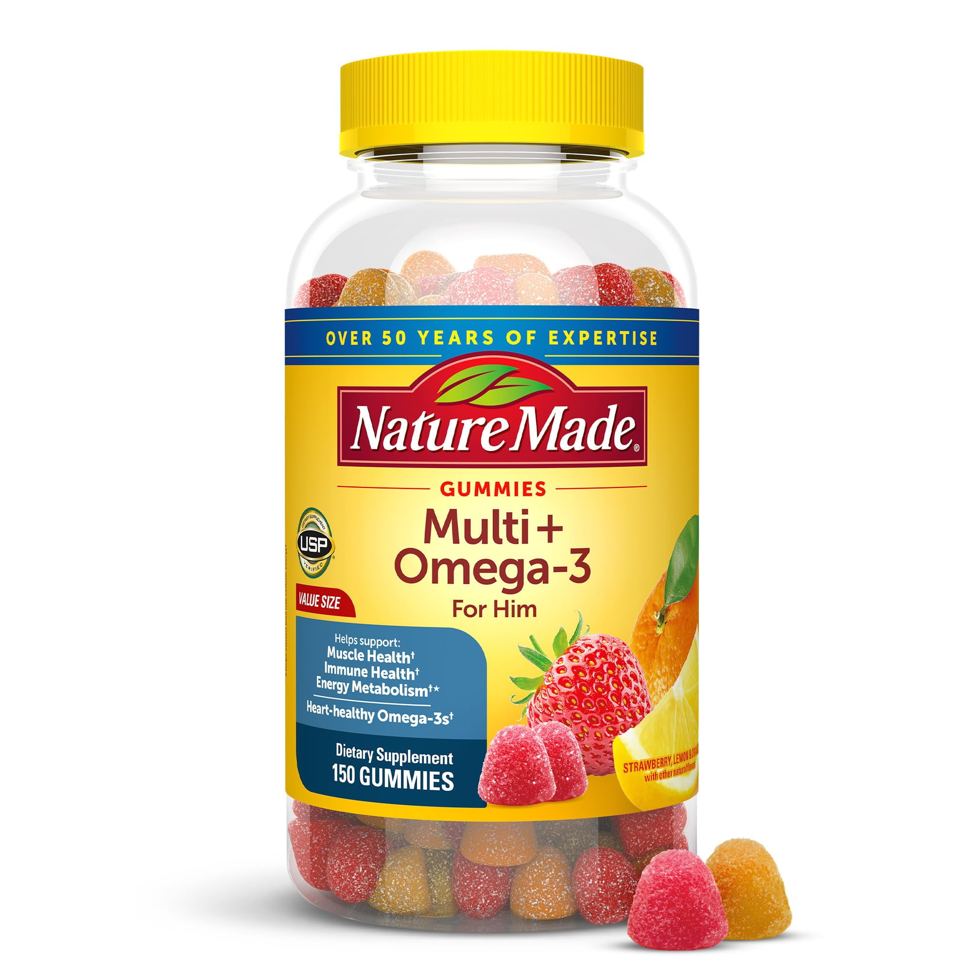 Nature Made Multivitamin for Him with Omega-3, Mens Multivitamins for ...