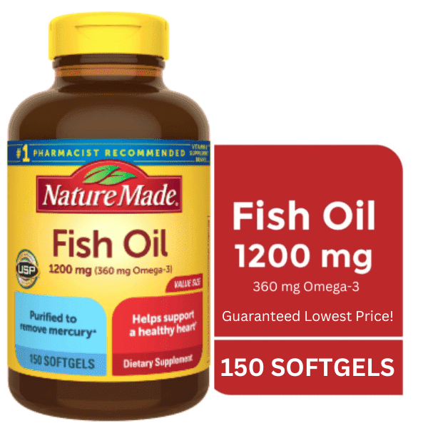 Nature Made Omega 3 Fish Oil 1200mg, 150 Count. - Walmart Business Supplies