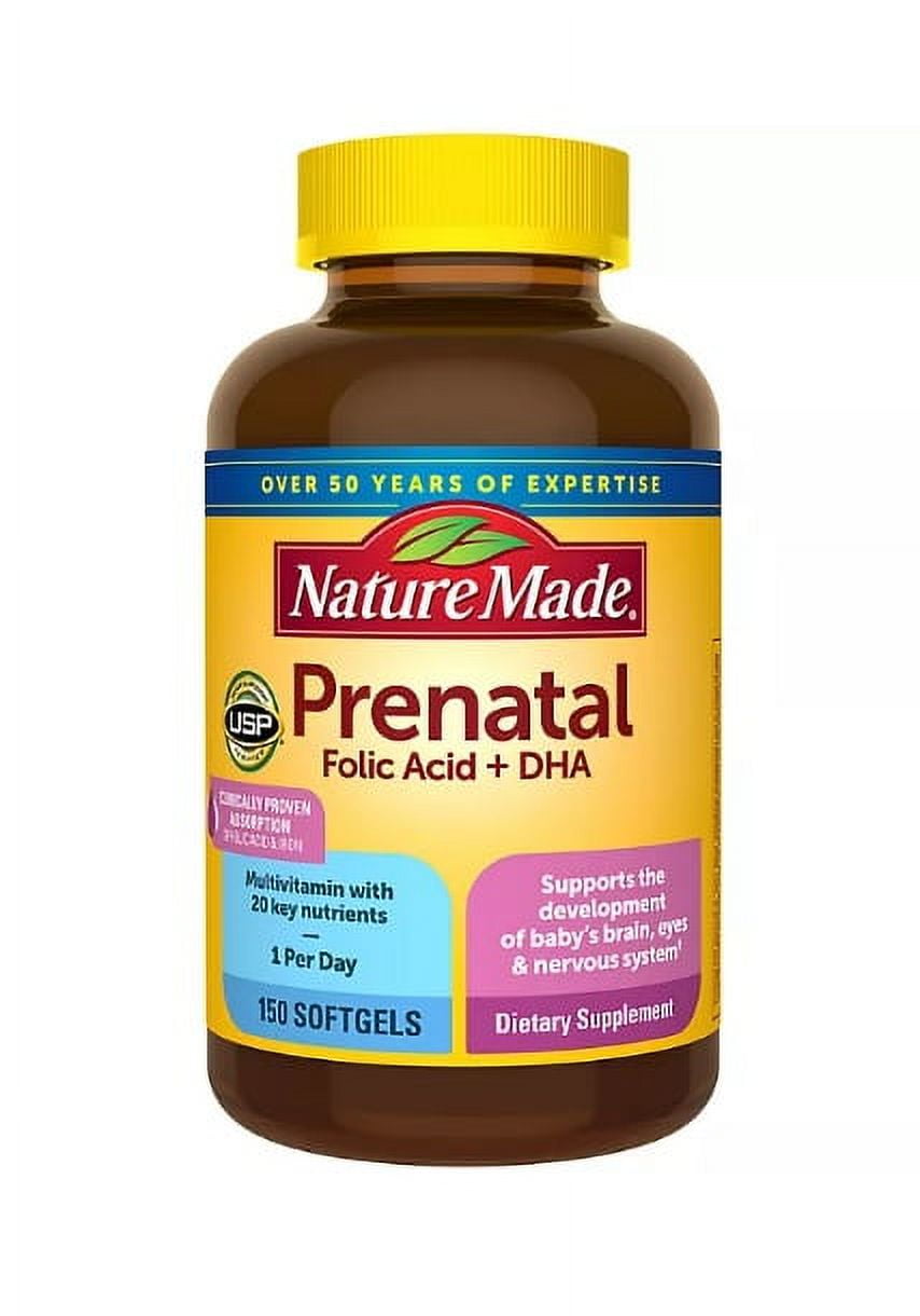 Nature Made Prenatal Folic Acid + Dha 90 Sgels - Walmart.com