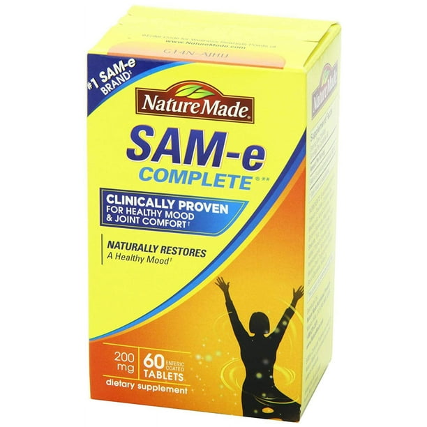 Nature Made SAM-e Complete 200 mg - 60 Enteric Coated Tablets - Walmart ...