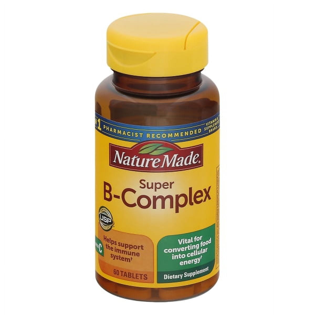Nature Made Super B-Complex with Vitamin C, Dietary Supplement Tablets ...