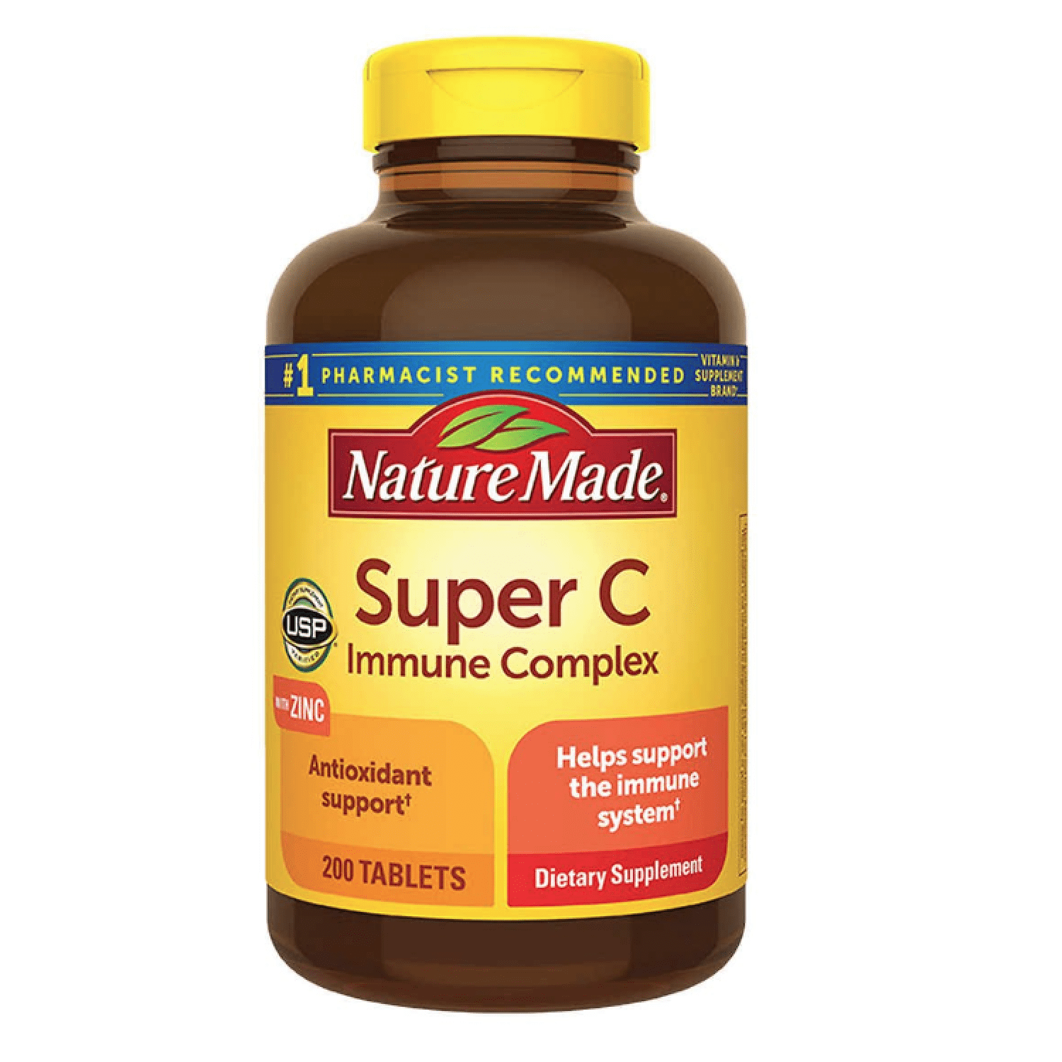 Nature Made Super C Immune Complex, 200 Tabs - Vitamins A, C, D3, E ...