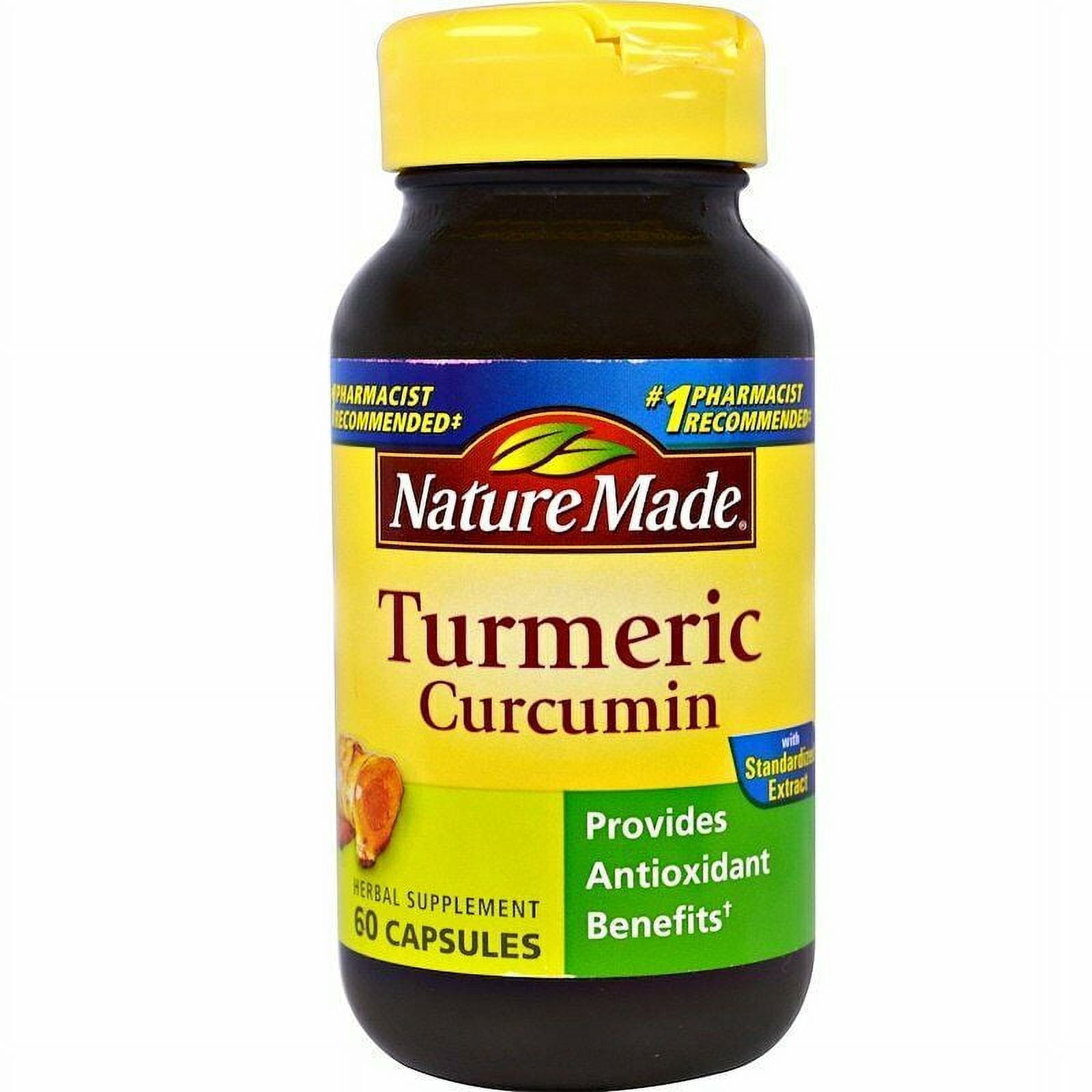 Nature Made Turmeric 500 mg Capsules, 60 Count for Antioxidant Support ...