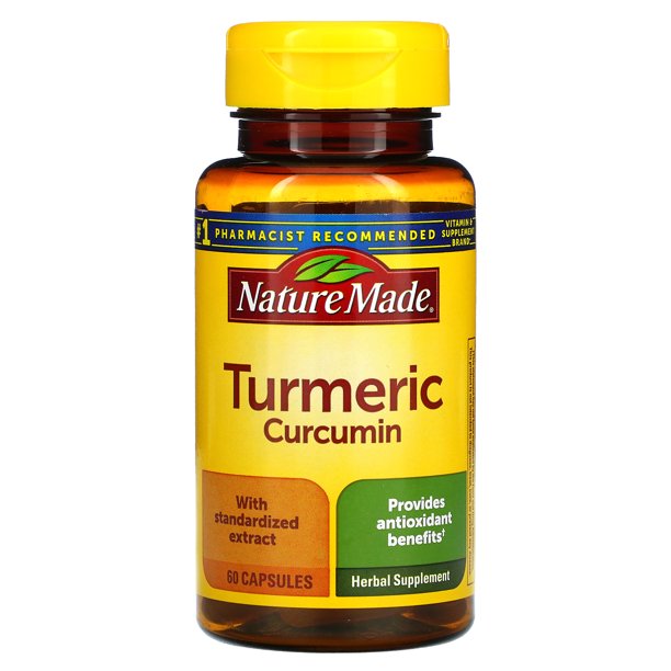 Nature Made, Turmeric Curcumin, 60 Capsules - Walmart Business Supplies