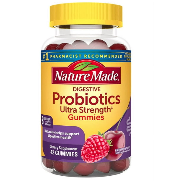 Nature Made Ultra Strength Digestive Probiotics Gummies 8 Billion CFU ...