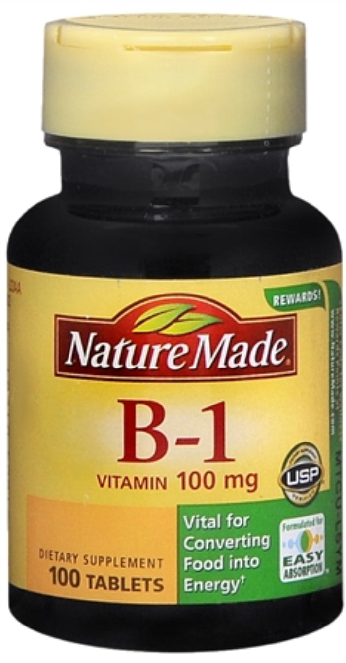 Nature Made Vitamin B1 100 mg Thiamin Tablets, Energy Metabolism and ...