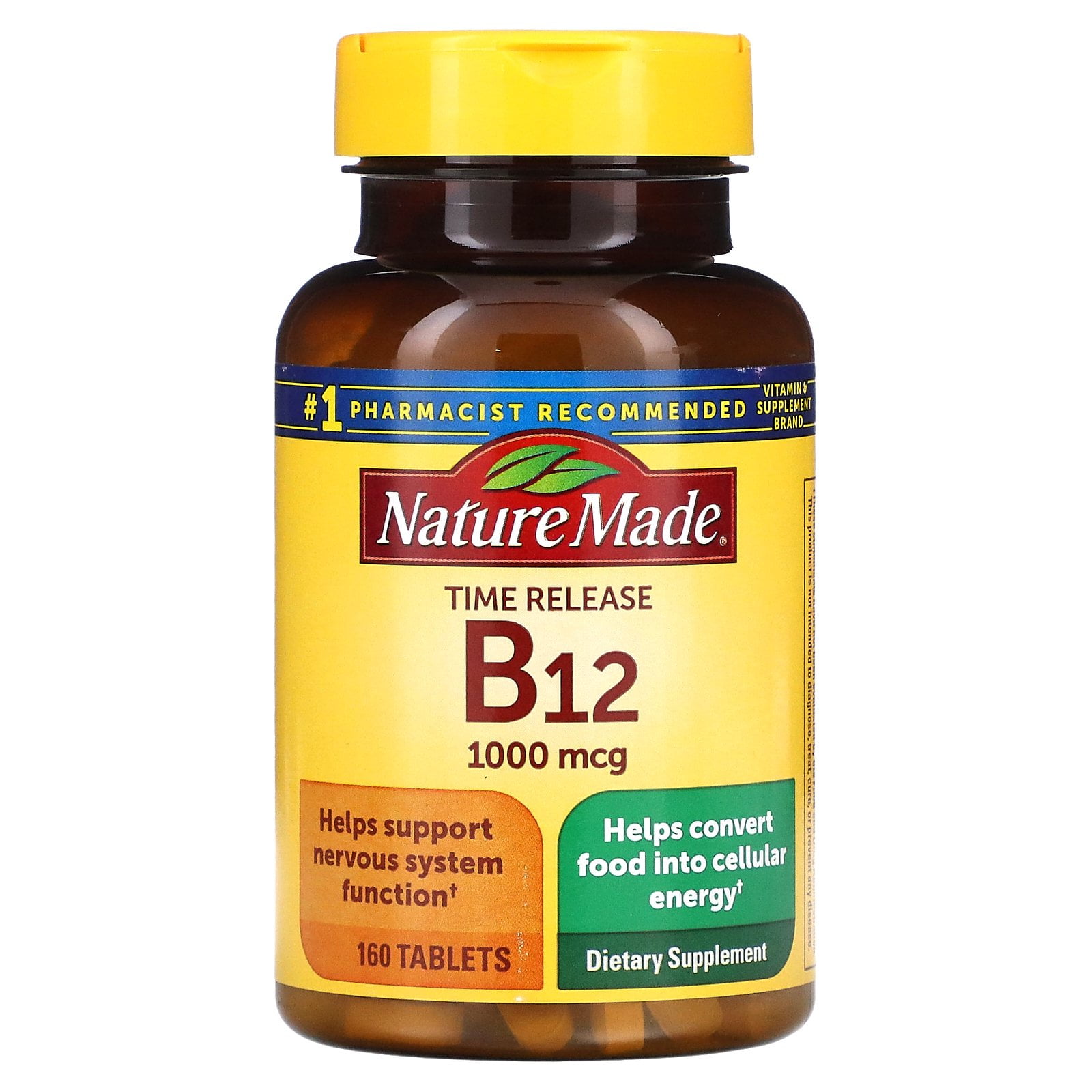 Nature Made Vitamin B-12 Timed Release 1,000 mcg 120 + 40 Tabs ...