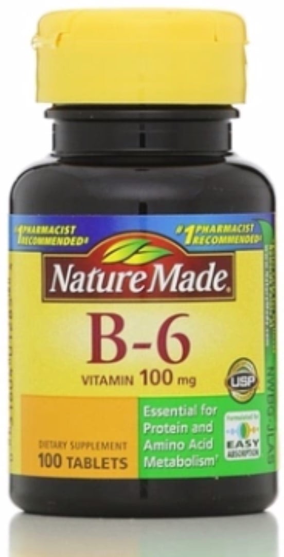 Nature Made Vitamin B-6 100 mg Tablets 100 ea (Pack of 4) - Walmart.com