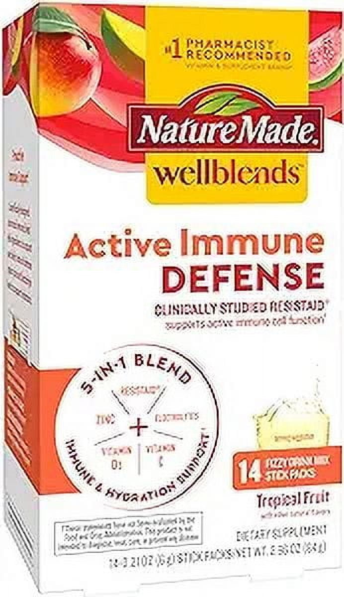 Nature Made Wellblends Active Immune Defense Fizzy Drink Mix, ResistAid ...