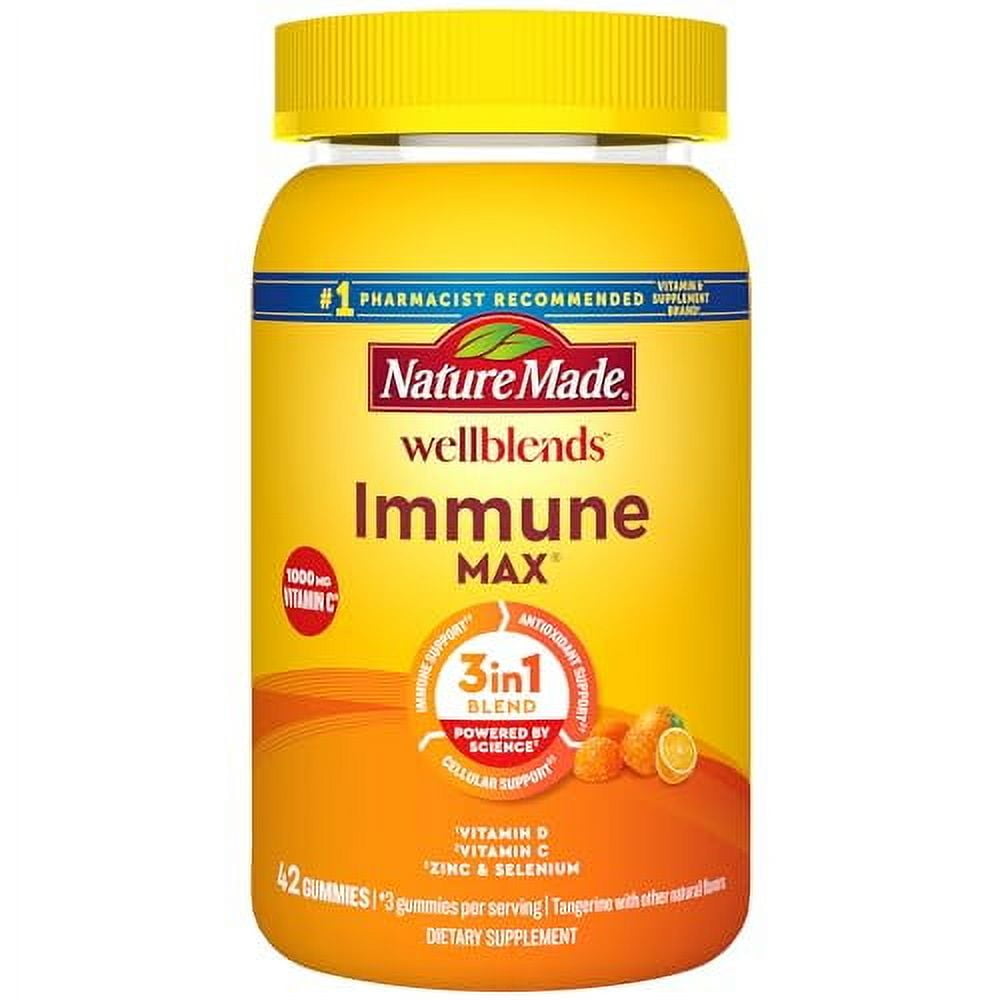 Nature Made Immune Support Gummies with Vitamin C 1000mg, Vitamin D3 ...
