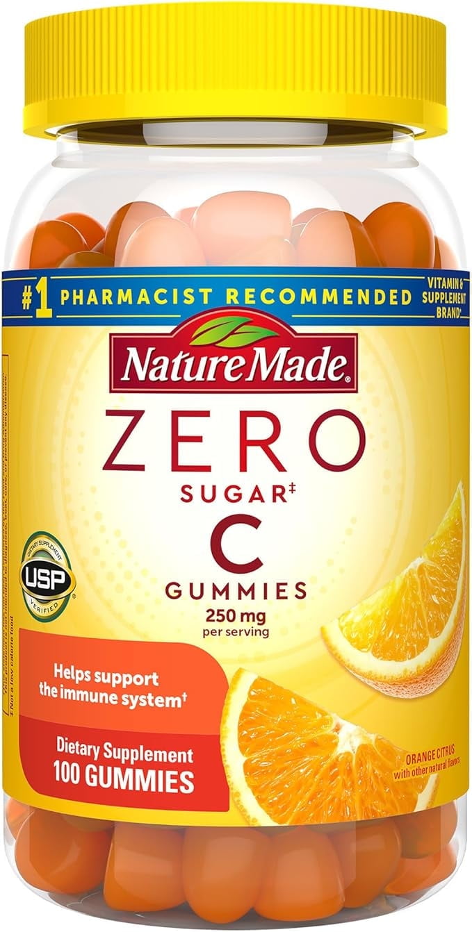 Nature Made Vitamin C Gummies 250 mg, Immune Support, 100 Gummies ...