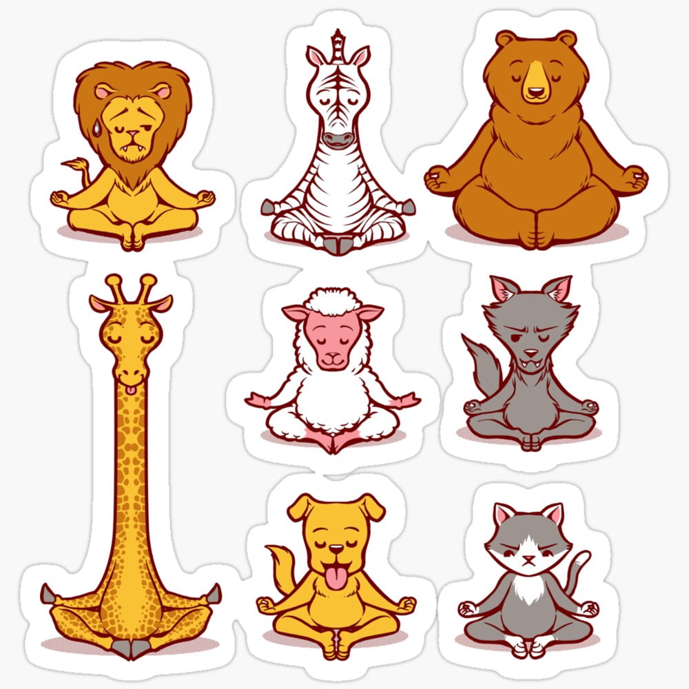 Nature Meditation Sticker Phone Decal Water Bottle Stickers Car Decals ...