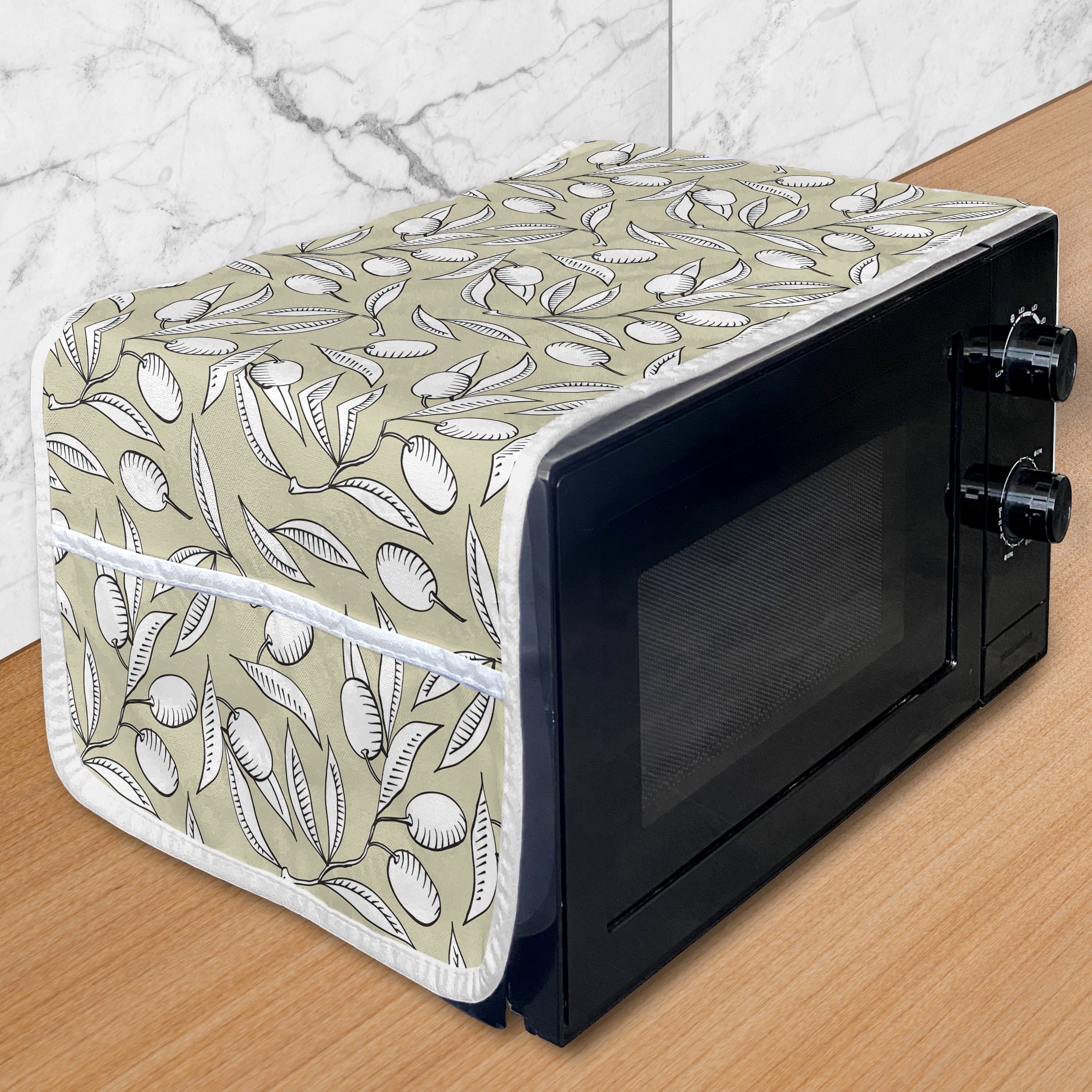 Nature Microwave Oven Cover, Olive Tree Branches Season Mediterranean ...